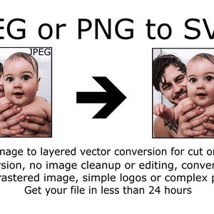 JPEG or PNG to SVG Conversion Service Raster Image to Layered Vector ...