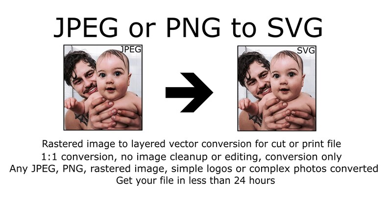 JPEG or PNG to SVG Conversion Service Raster Image to Layered Vector ...