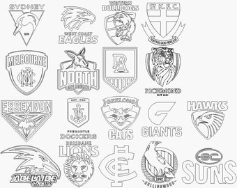 AFL SVG Collingwood Logo Vector File Digital Download - Etsy Canada