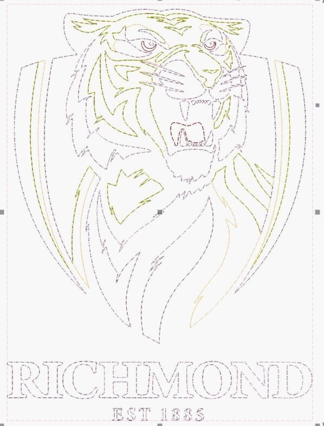 AFL SVG Richmond Tigers Logo Vector File Digital Download - Etsy Australia