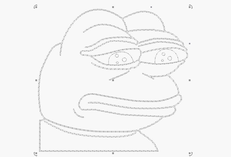 Triste Pepe Inlay Line SVG Vector File Descargar Digital - Etsy México