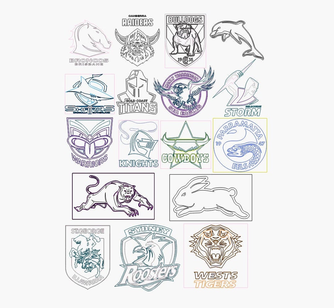 NRL SVG All Teams League Logo Vector File Digital Download - Etsy Australia
