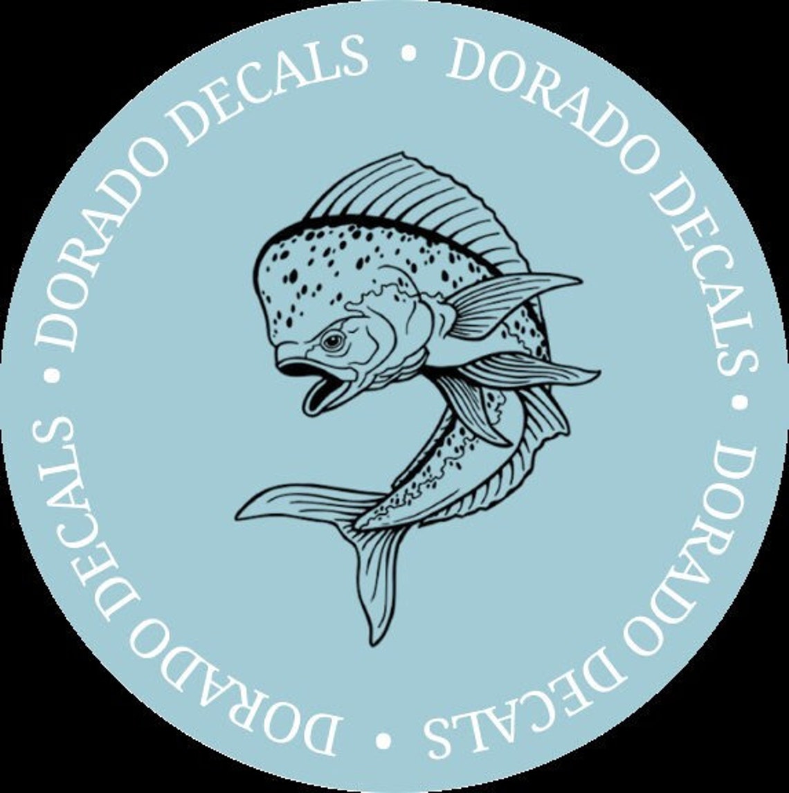 Mahi Fish Decal/ Sticker (dorado Decals Original Logo Sticker!) - Etsy