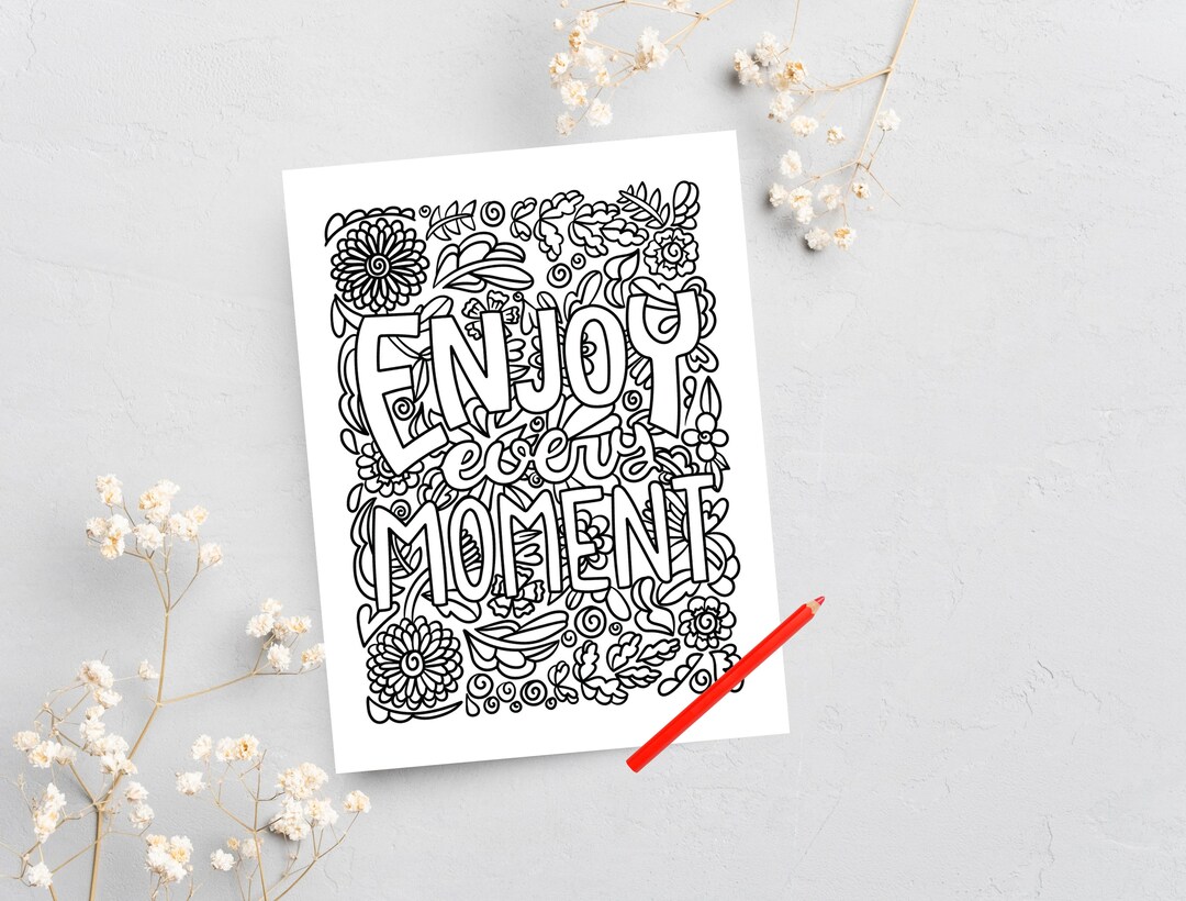 Coloring Pages for Mental Health and Relaxation Printable - Etsy