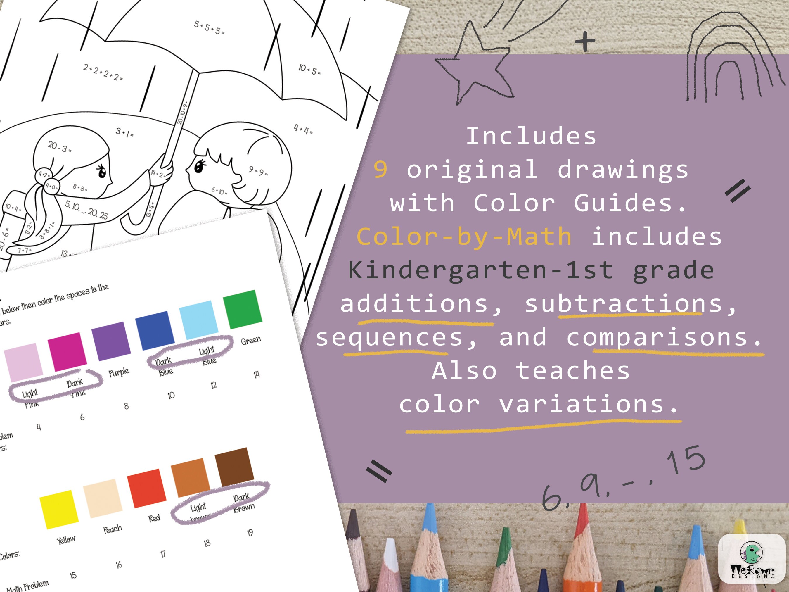 Kids Color-by-math Coloring Book, Kindness, Mindfulness & Self-love, K ...