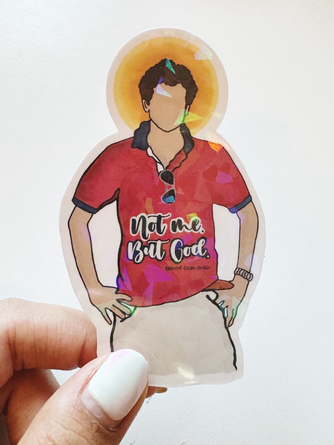 Blessed Carlo Acutis Vinyl Sticker | Not Me but God | Saint of the ...