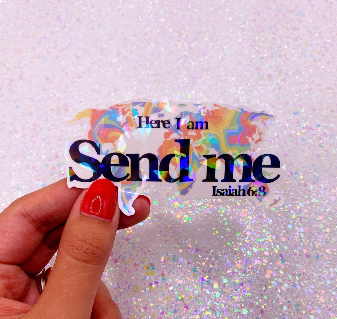 Here I Am Sticker Christian Bible Verse Sticker/ Isaiah 6:8/ Waterproof ...