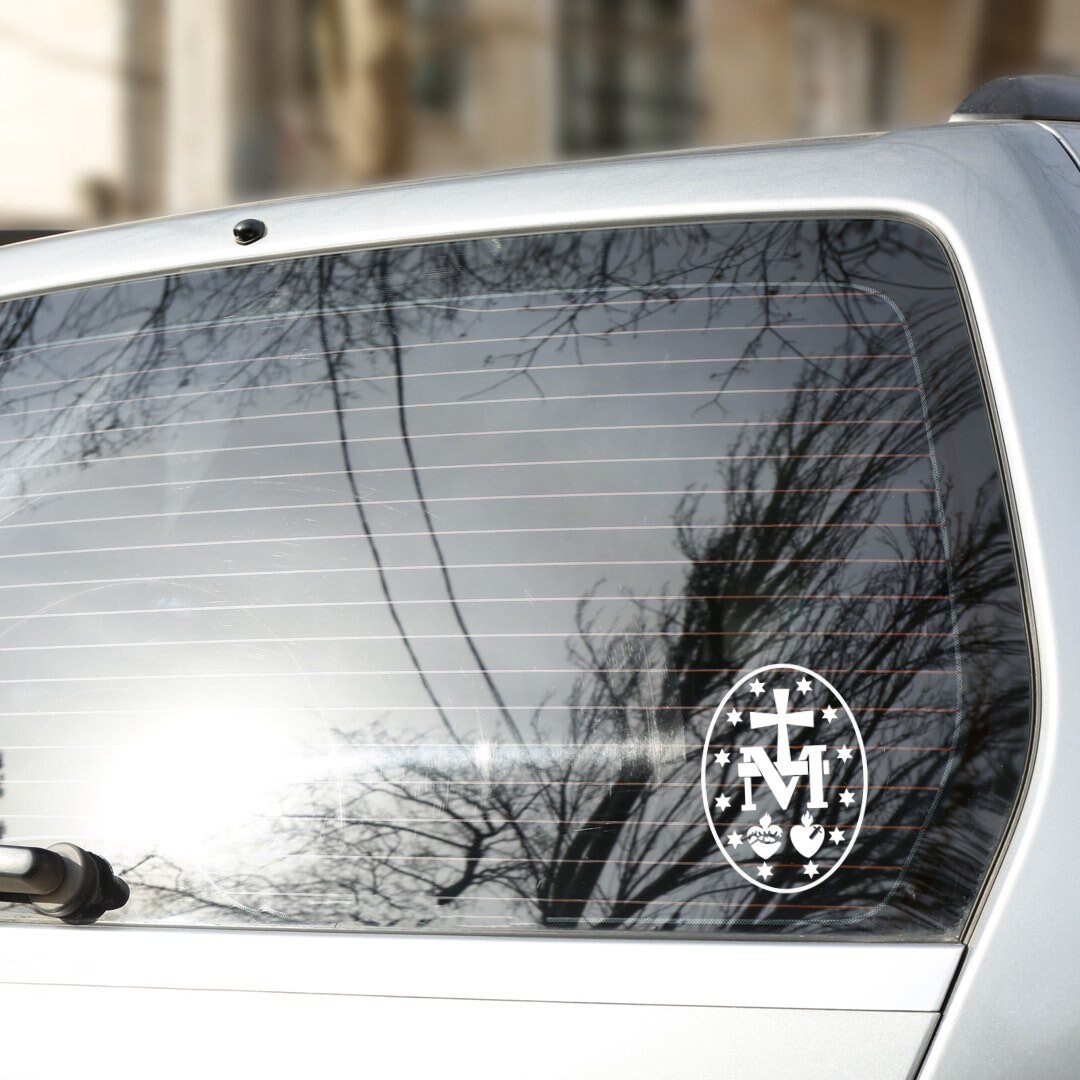 Miraculous Medal Car Decal /virgin Mary Sticker/catholic Sticker ...