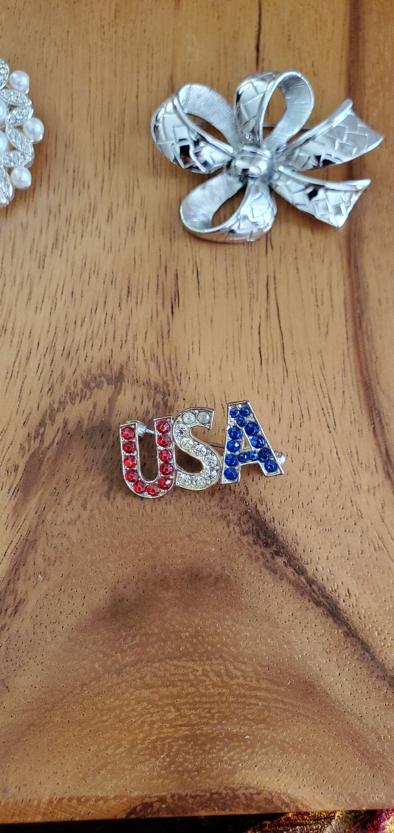 USA Rhinestone-colored, Broach - Etsy