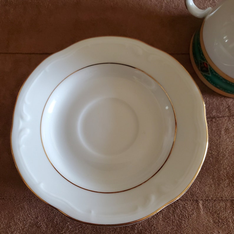 Art Deco Tea Cup and Saucer Gold With Green Design Cup and Saucer Set ...