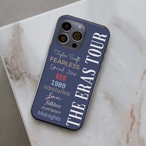 Taylor Swift Phone Case, the Eras Tour 2023 Album Name Fonts, Slim Samsung Apple iPhone Case - Etsy