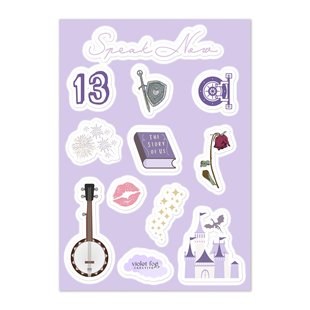 Taylor Swift Sticker Sheet Speak Now Album Scrapbooking - Etsy