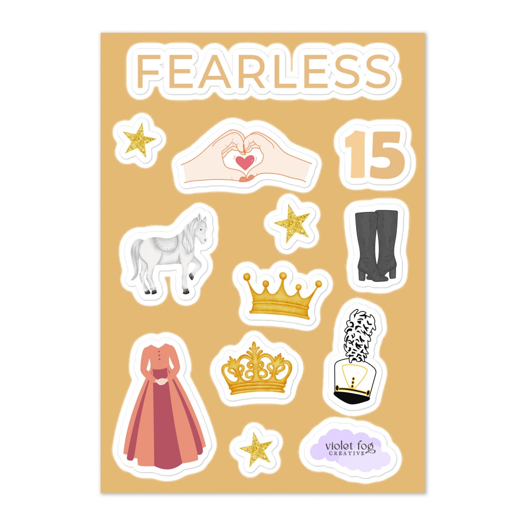 Taylor Swift Sticker Sheet Fearless Album Scrapbooking - Etsy