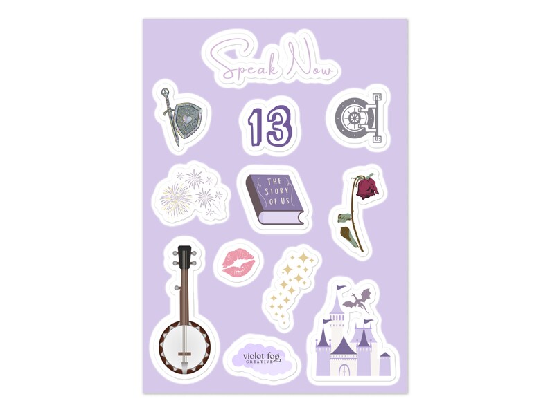 Taylor Swift Sticker Sheet, Speak Now Album, Scrapbooking Supplies ...