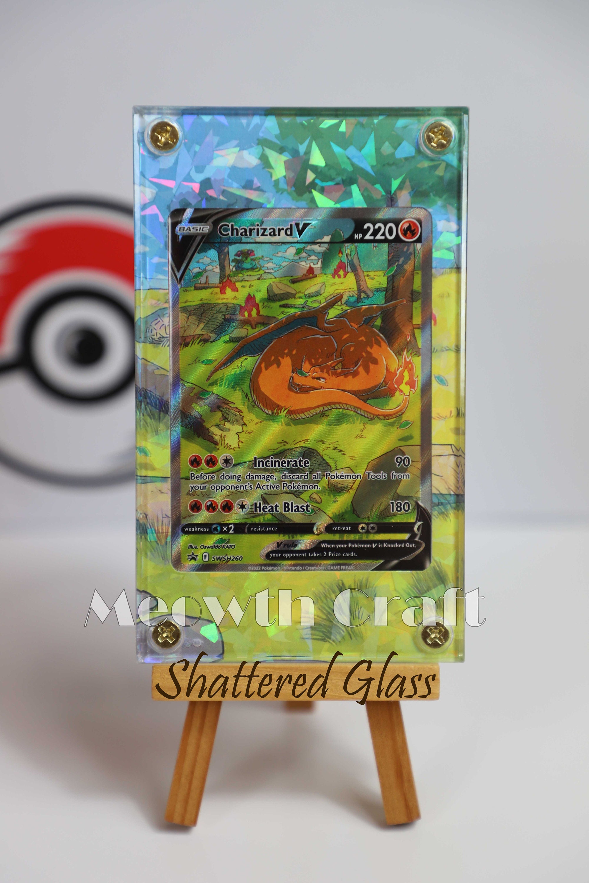 Charizard V UPC Promo Art Custom Pokemon Card Display for Ultra-pro ...