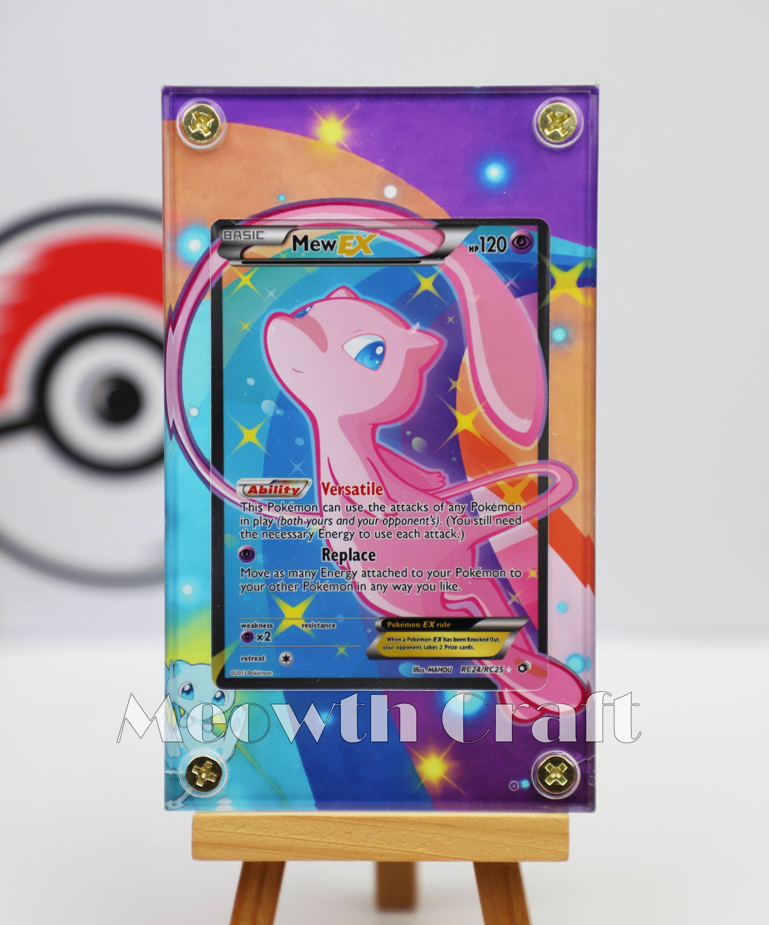 Mew EX Custom Pokemon Card Display for Ultra-pro Screwdown Case case ...