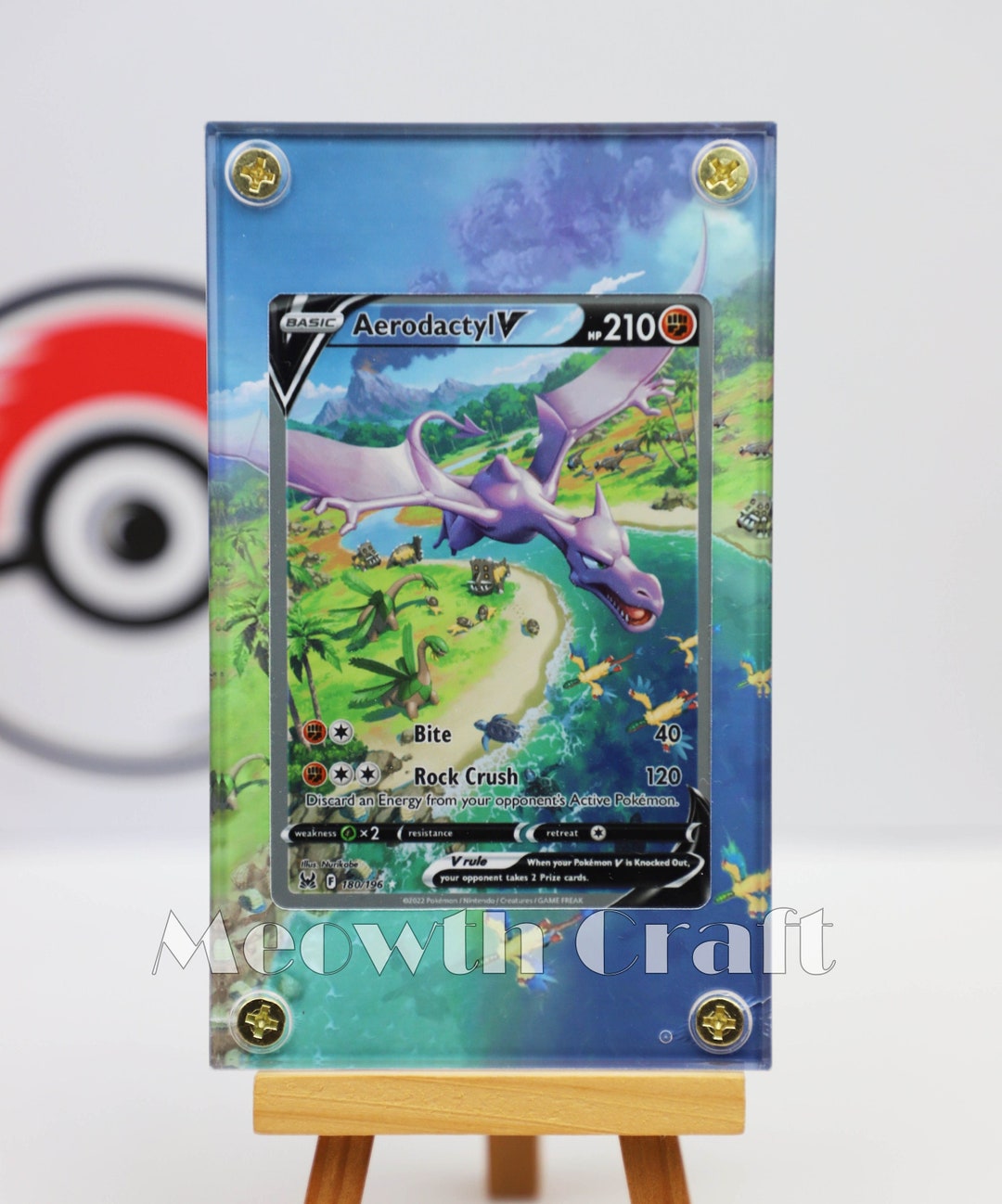 Aerodactyl V Alt Art Custom Pokemon Card Display for Ultra-pro ...