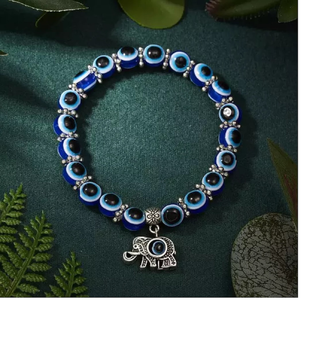 Celet With Elephant/blue Evil Eye Bra Protection Symbol/ Turkish Beads ...