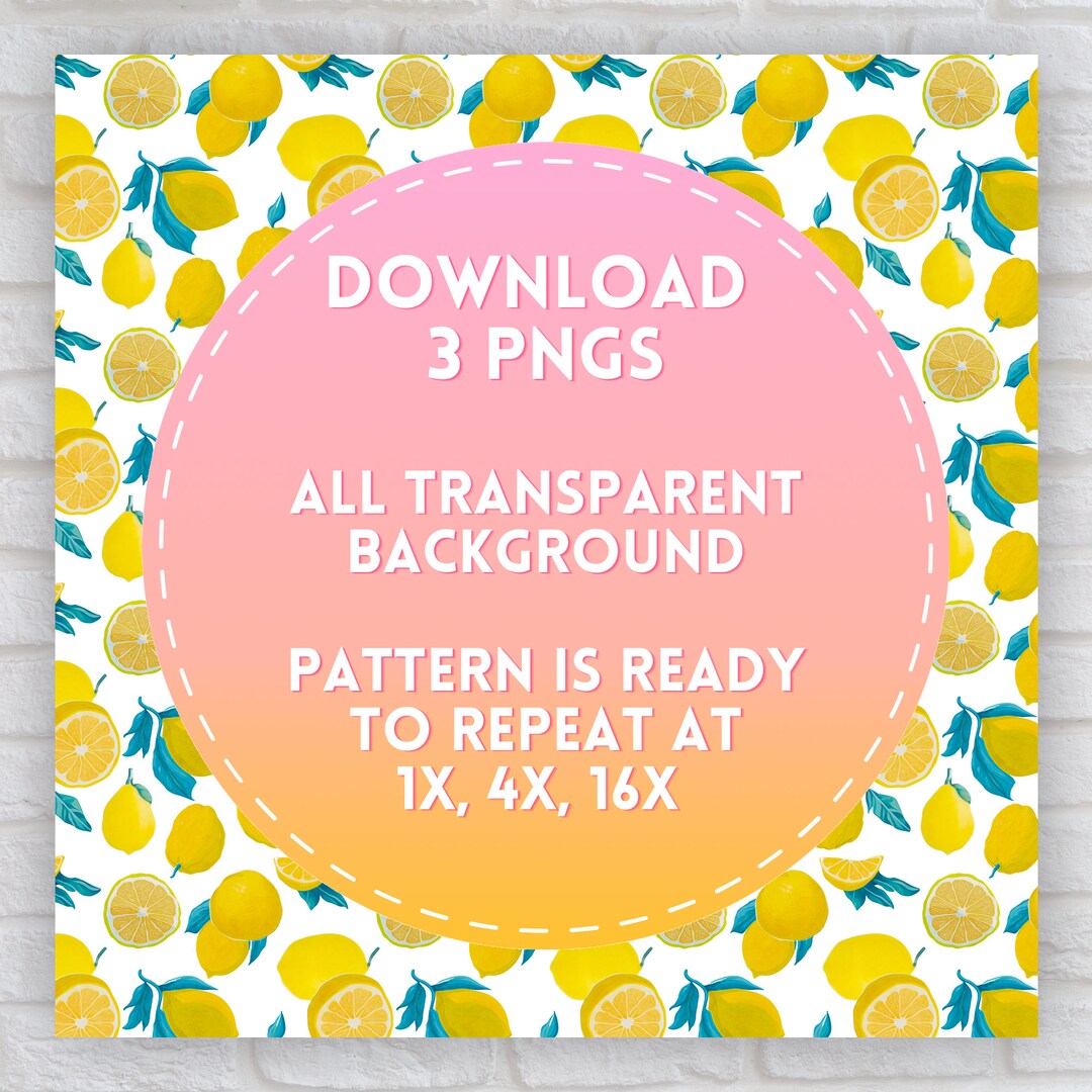 Mix and Match Fun Summer Patterns, Perfectly Repeating Featuring Lemons ...