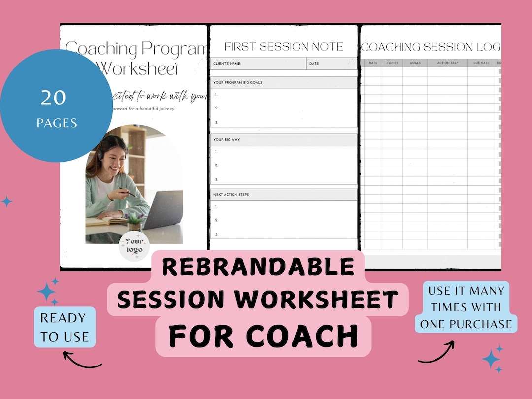 Coaching Session Worksheets |coaching Toolkit |coaching Worksheet ...