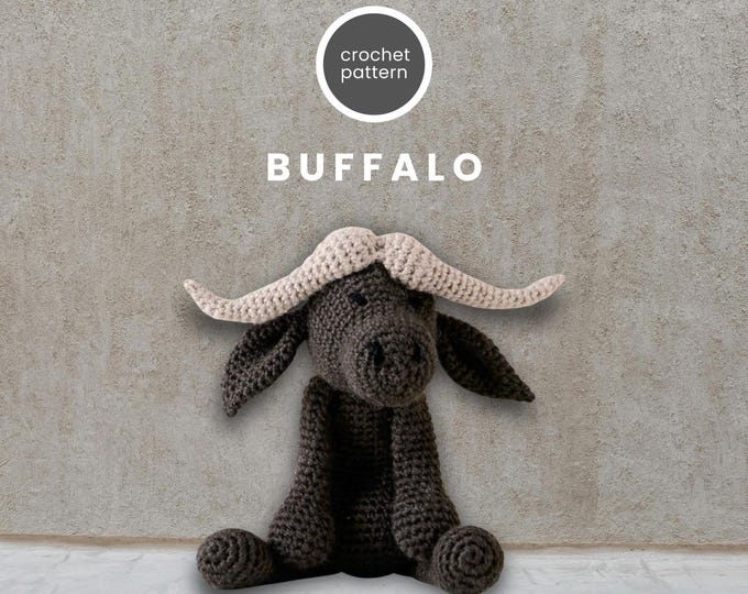 Crochet Buffalo Plush: Handmade Amigurumi Stuffed Animal Toy - Etsy