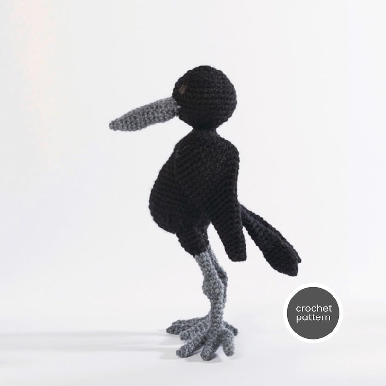 Amigurumi Crochet Raven Pattern PDF Beginner-friendly Step-by-step ...
