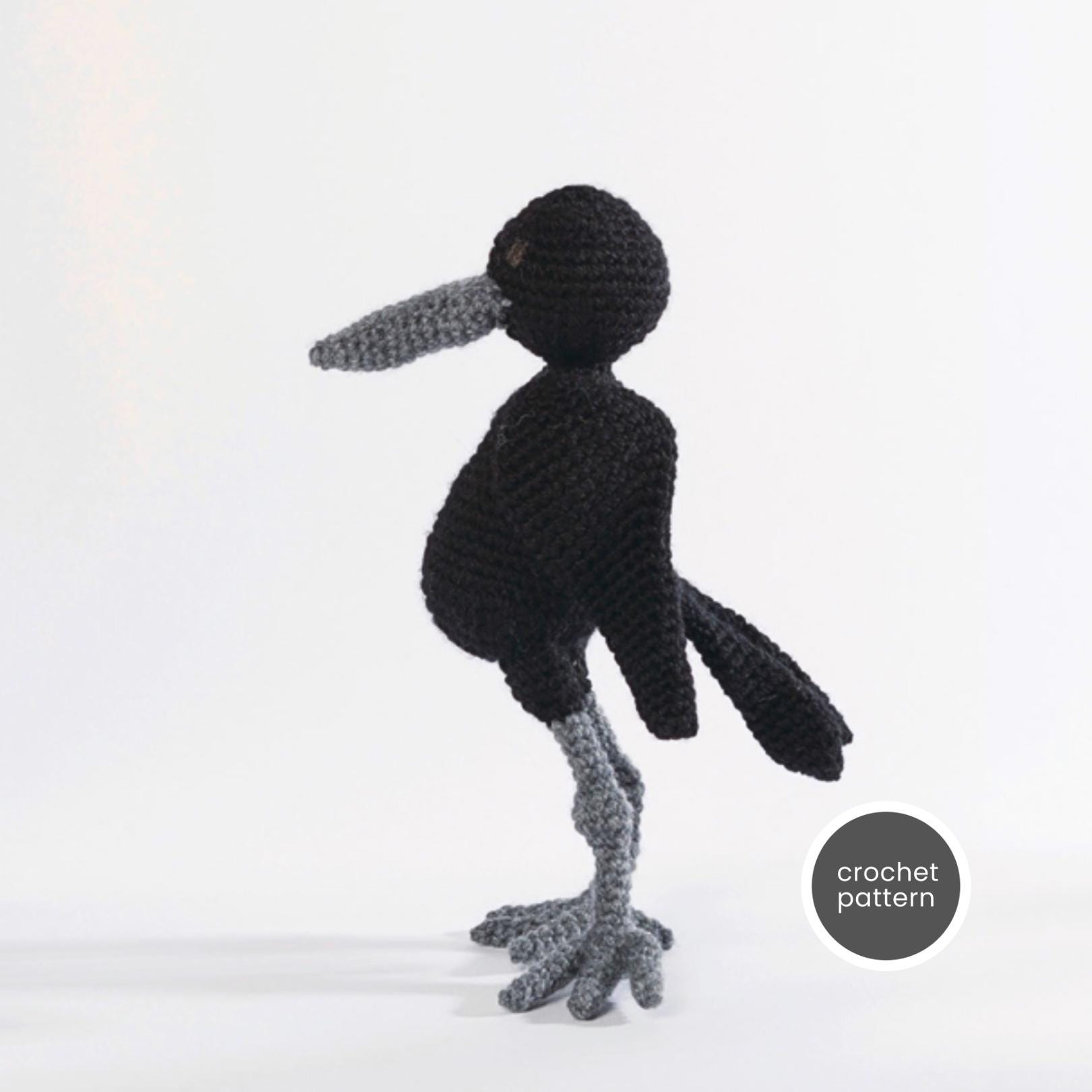 Amigurumi Crochet Raven Pattern PDF Beginner-friendly Step-by-step ...