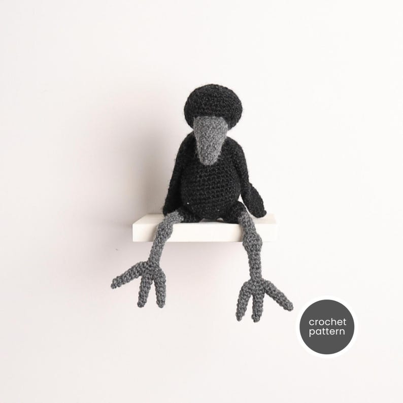 Amigurumi Crochet Raven Pattern PDF Beginner-friendly Step-by-step ...