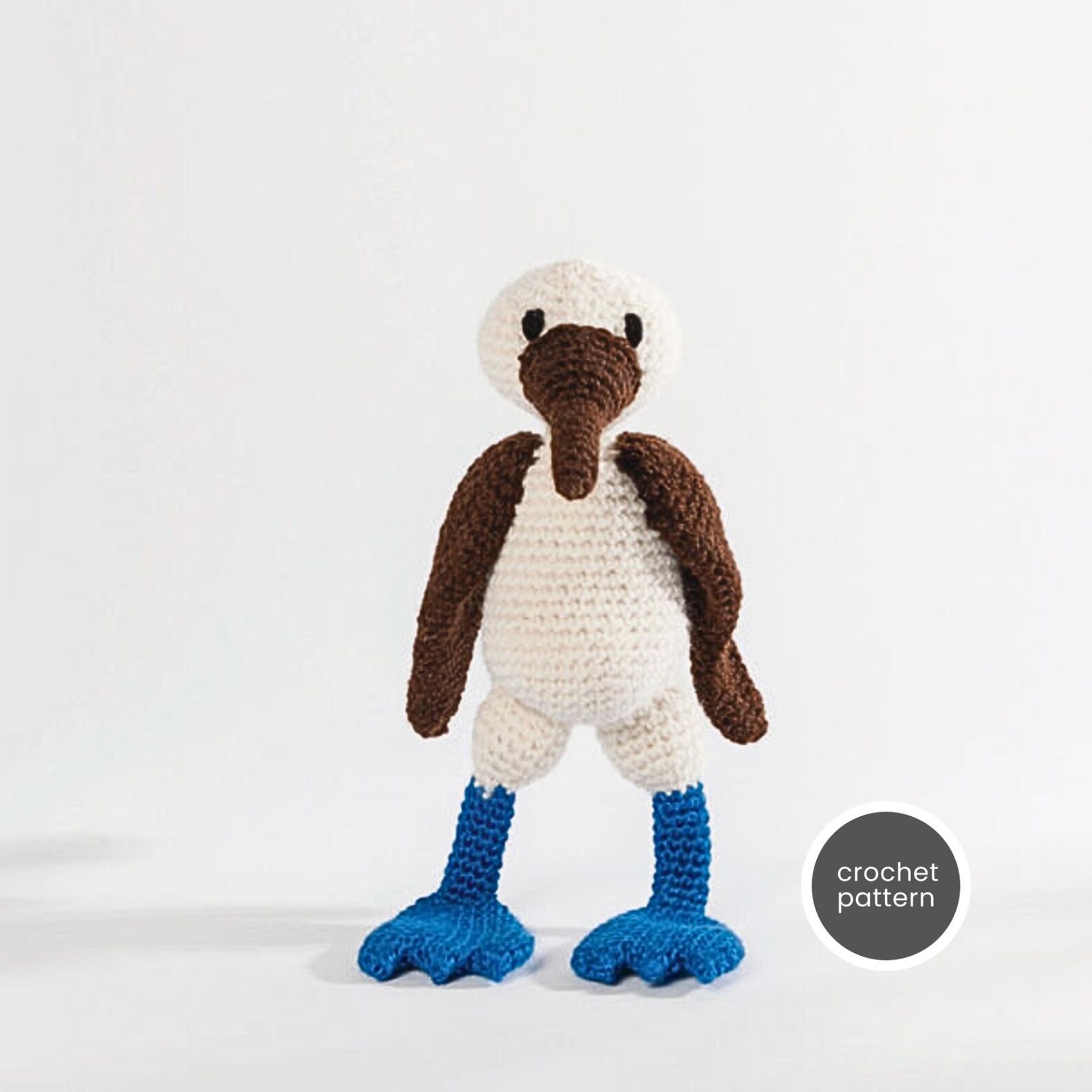 Blue-footed Booby Crochet Pattern Tropical Bird Amigurumi PDF Tutorial ...