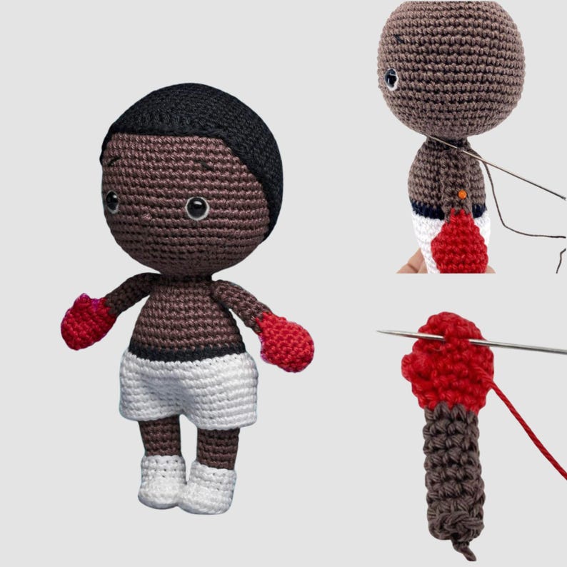 Muhammad Ali Crochet Pattern PDF Amigurumi Boxer Pattern Crochet Icon ...