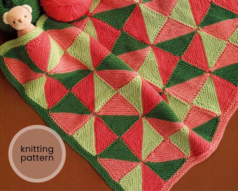 Geometric Baby Blanket Knitting Pattern PDF - Etsy
