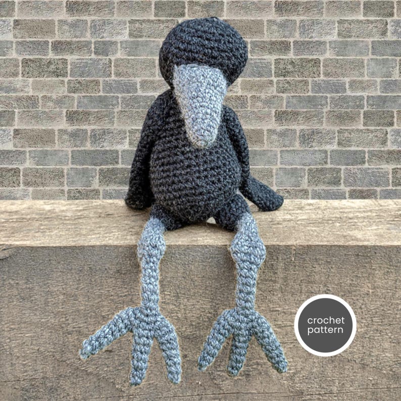 Amigurumi Crochet Raven Pattern PDF Beginner-friendly Step-by-step ...