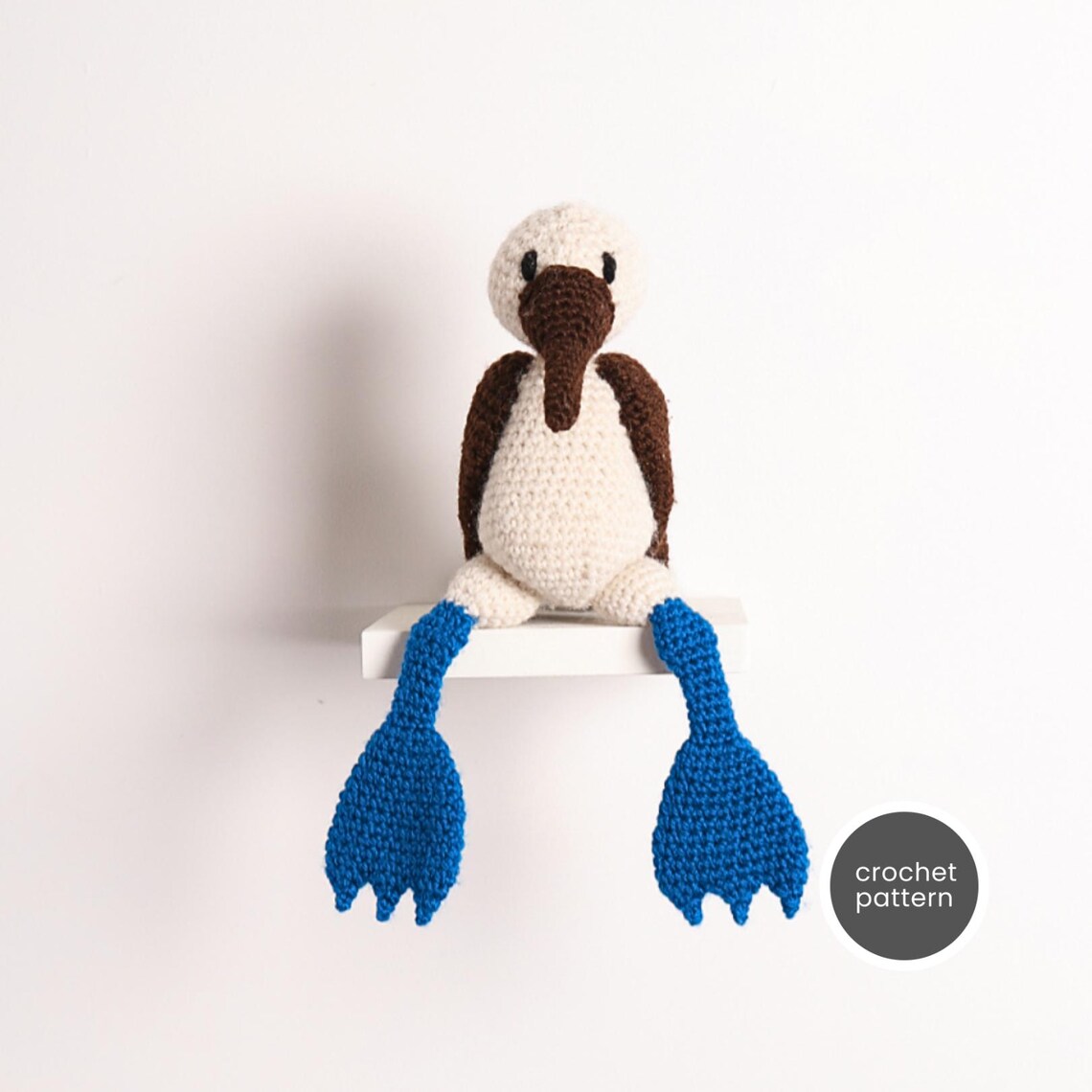 Blue-footed Booby Crochet Pattern Tropical Bird Amigurumi PDF Tutorial ...