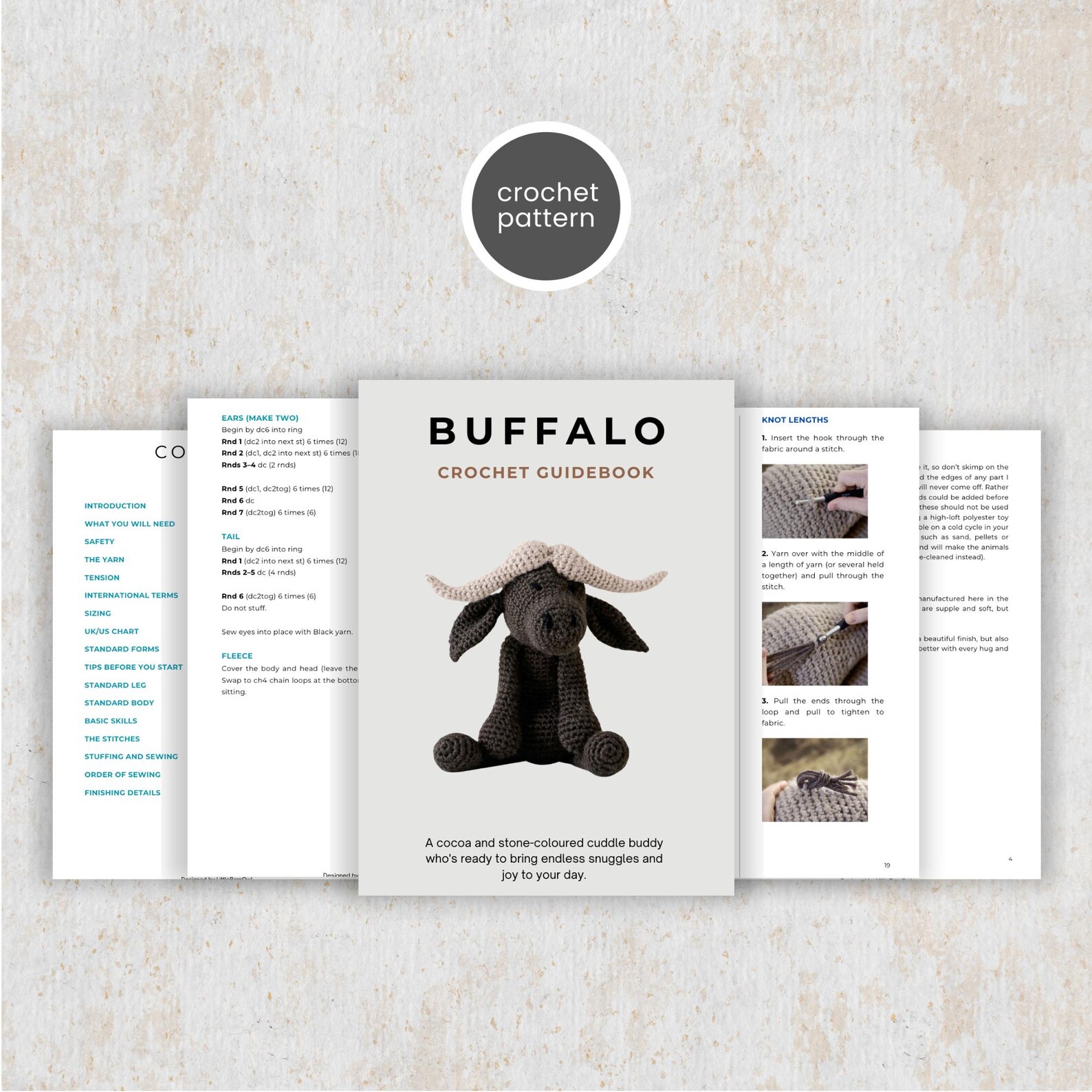 Buffalo Crochet Pattern: Amigurumi Plushie DIY (PDF Digital Download ...