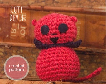 Crochet Pattern Chubby Devil Monster // Demon Crochet Pattern // Cute ...