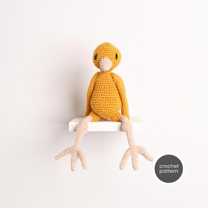 Beginner-friendly Canary Crochet Pattern Amigurumi Bird Tutorial PDF ...