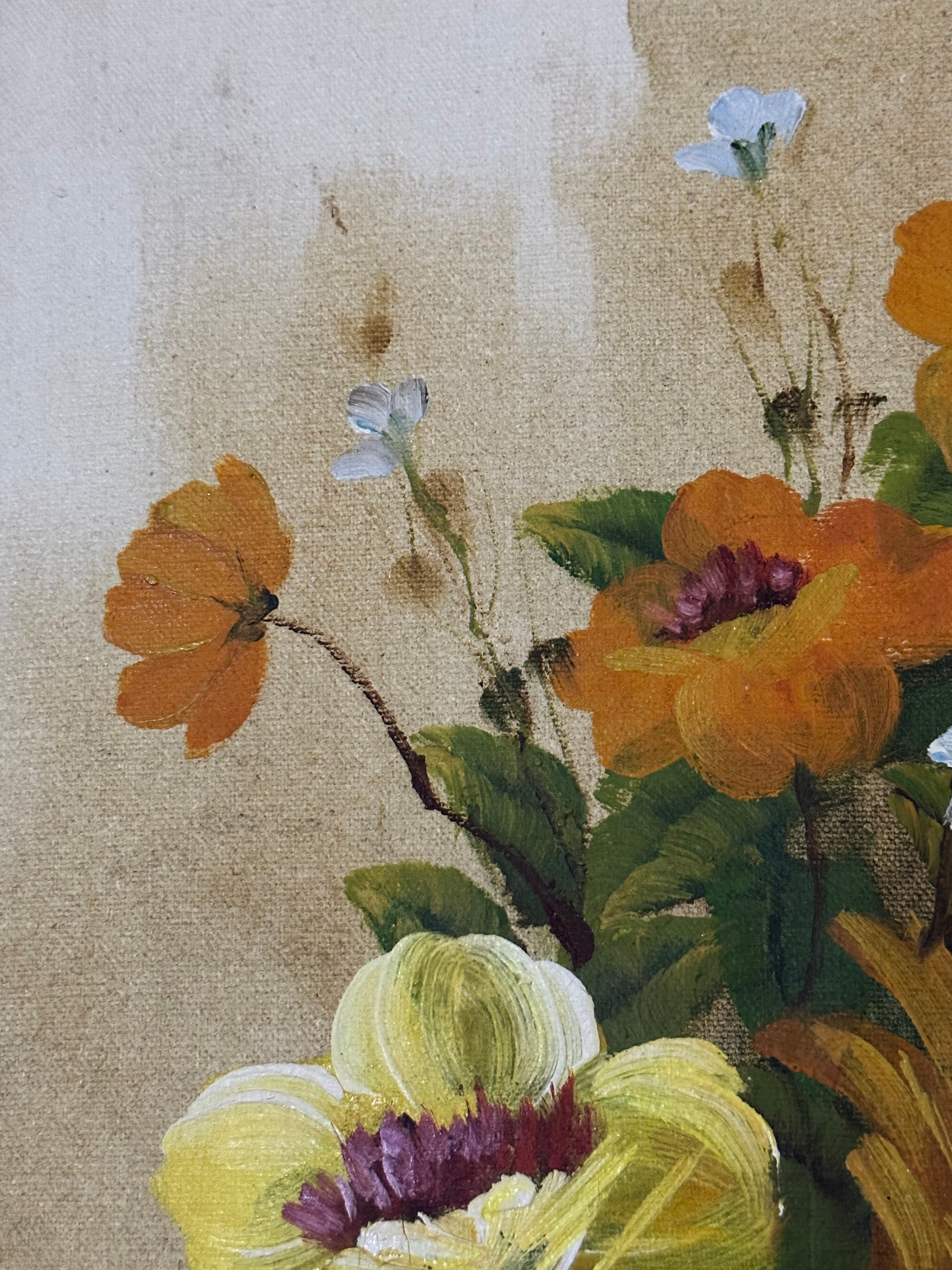 Original Floral Oil on Canvas Painting by Liz Rowan - Etsy