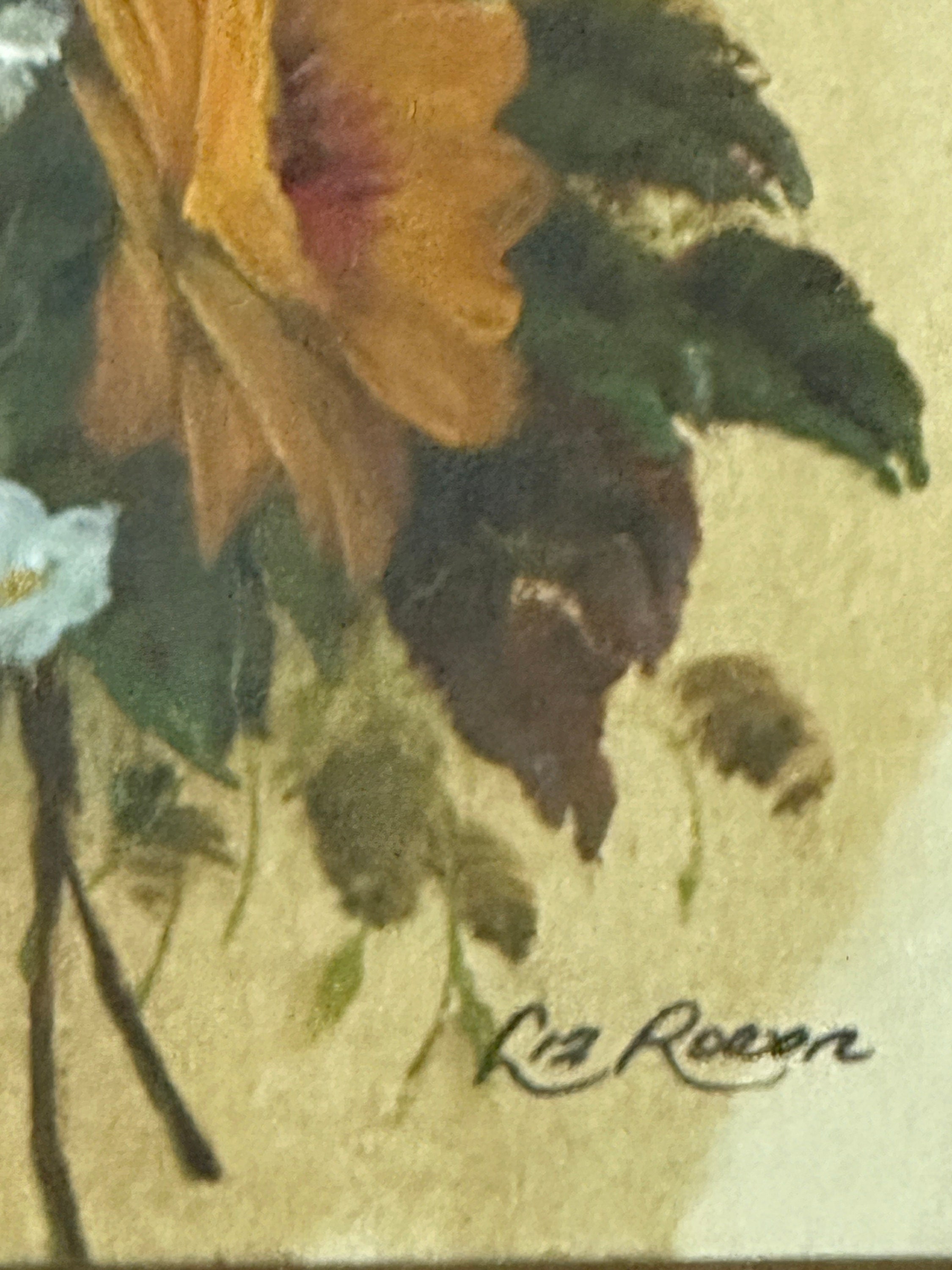 Original Floral Oil on Canvas Painting by Liz Rowan - Etsy
