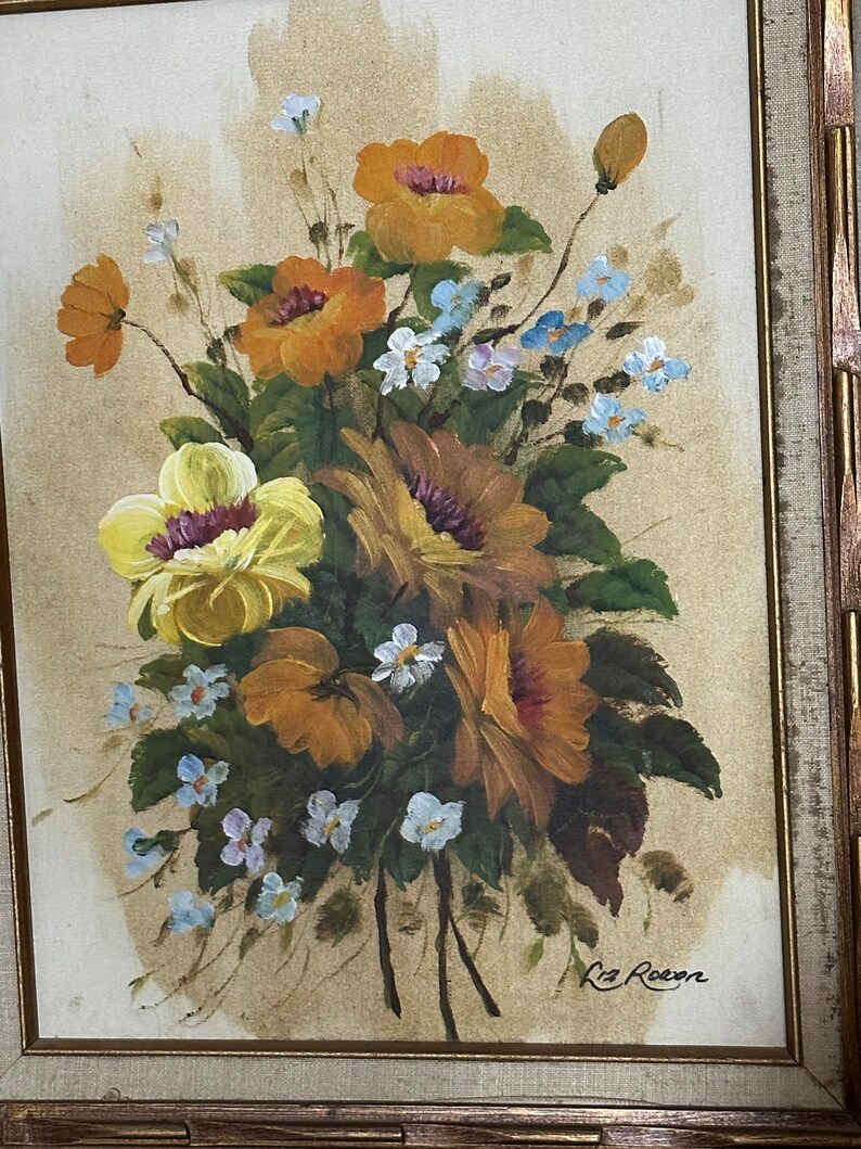 Original Floral Oil on Canvas Painting by Liz Rowan - Etsy