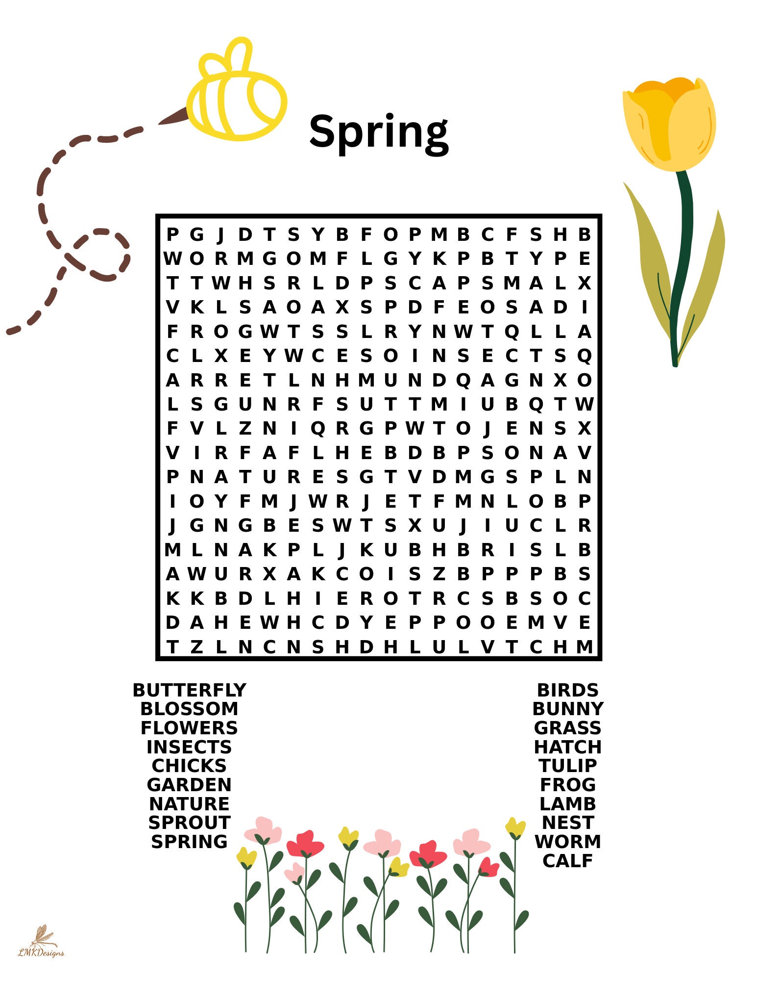 Seasonal Fun for Kids: Word Search Bundle (spring, Summer, Autumn ...