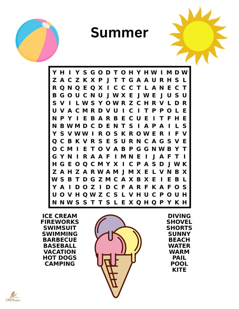 Seasonal Fun for Kids: Word Search Bundle (spring, Summer, Autumn ...
