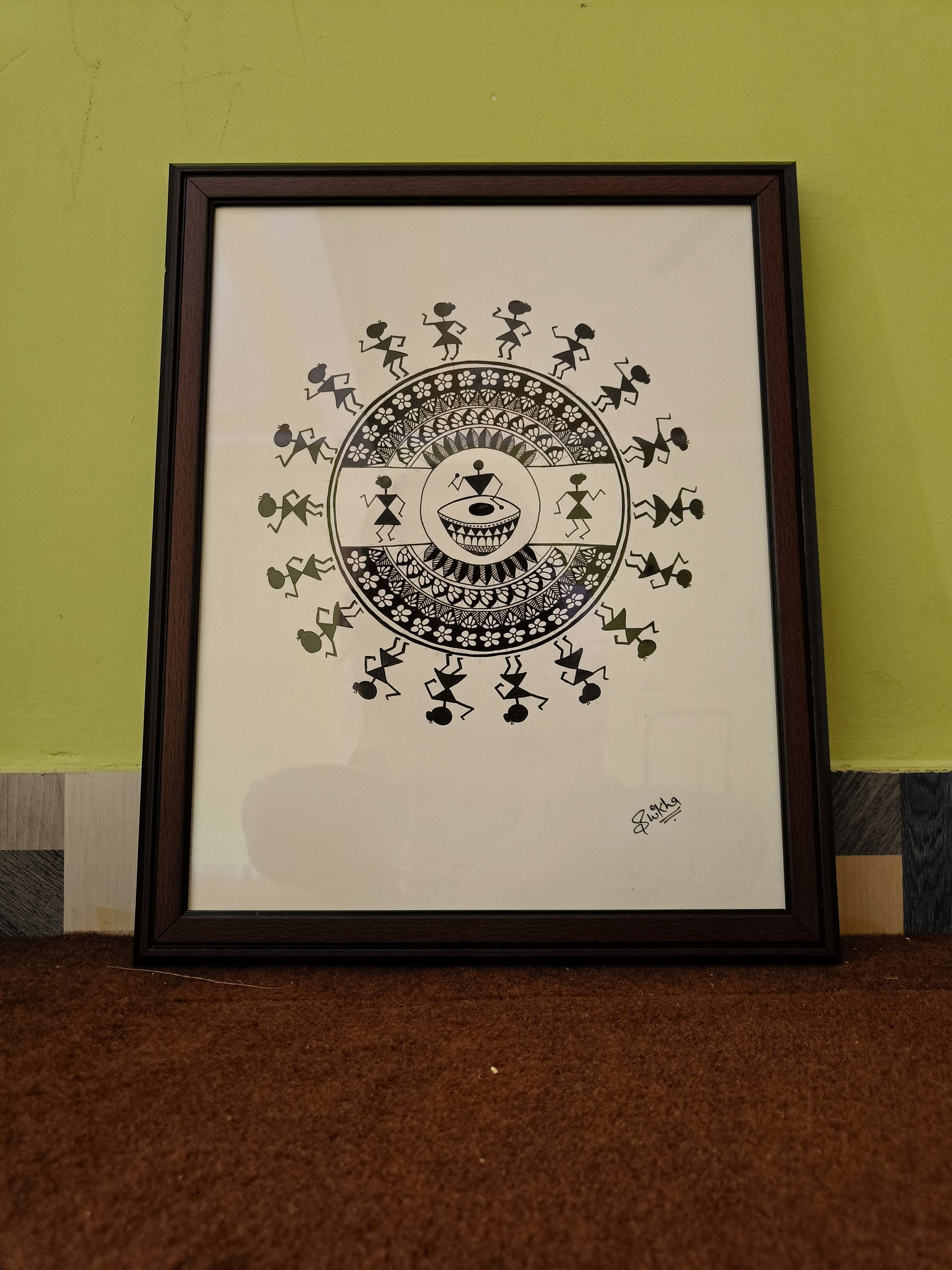 Warli Painting Black And White