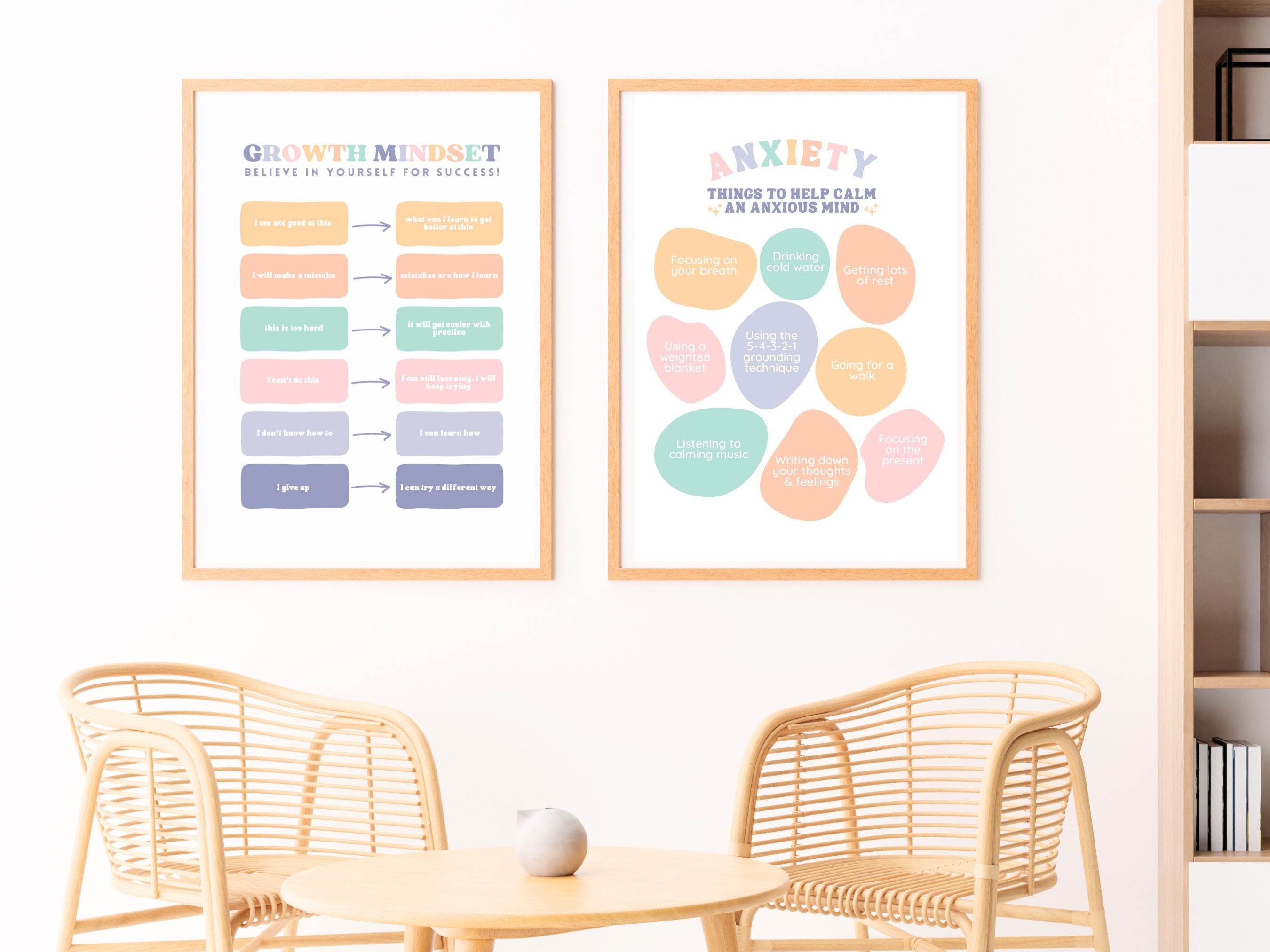 Growth Mindset Printable Classroom Decor Calming Corner Posters Boho ...