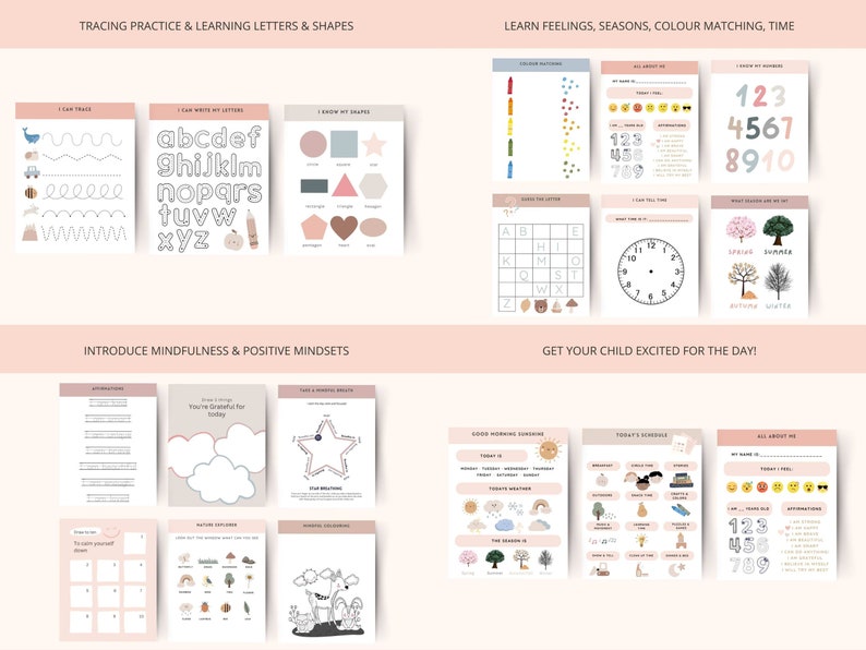 Preschool Morning Menu Printable, Custom Name Tracing Sheet, Homeschool ...