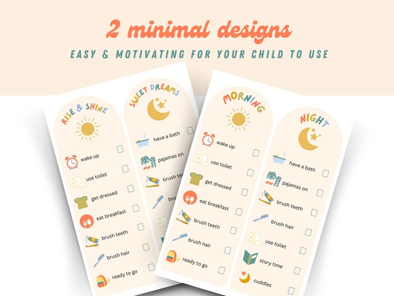 Toddler Chore Chart With Pictures, Kids Routine Checklist, Chore Chart ...