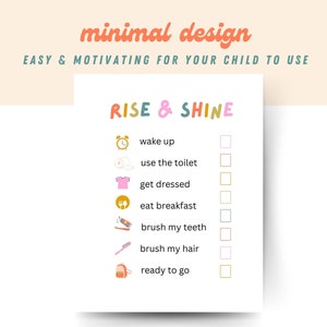 Kids Routine Checklist, Chore Chart for Kids, Editable Routine, Toddler ...