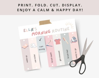 Morning & Evening Routine Flip Chart, Editable Visual Schedule ...