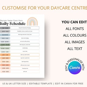 Daily Daycare Schedule, Daycare Forms, Daycare Provider, Home Daycare ...