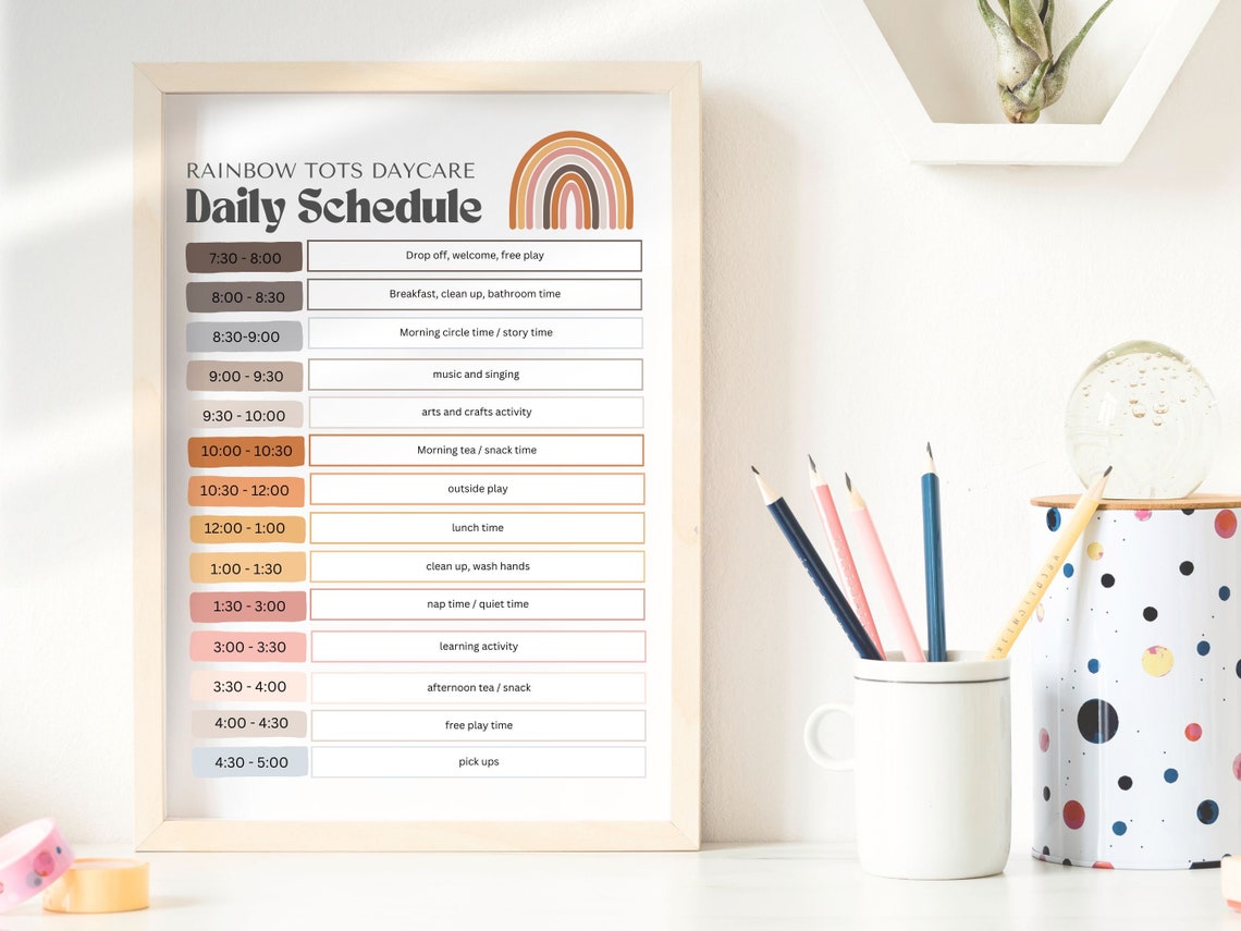 Daily Daycare Schedule, Daycare Forms, Daycare Provider, Home Daycare ...