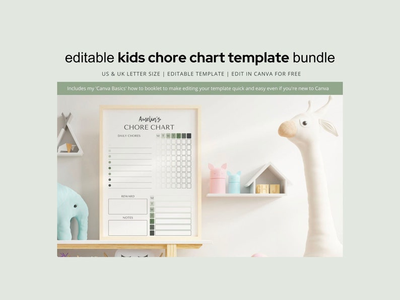 Editable Reward Chart for Kids, Reward Chart Bundle, Kids Behaviour ...